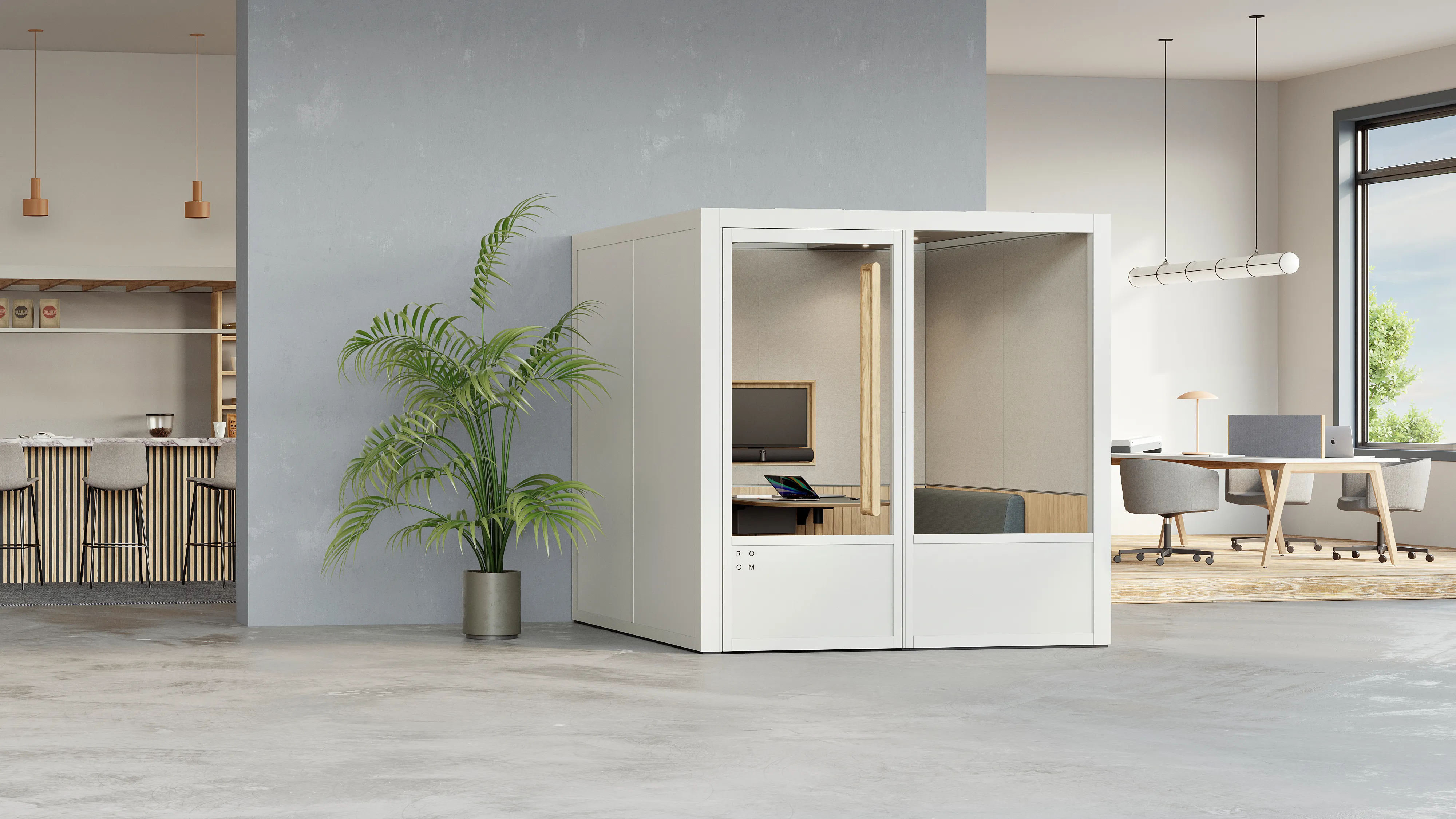 Room M: 4-Person Soundproof Meeting Pod | ROOM
